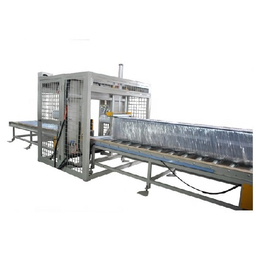 orbital wrapper for packing door and panel by stretch wrapping